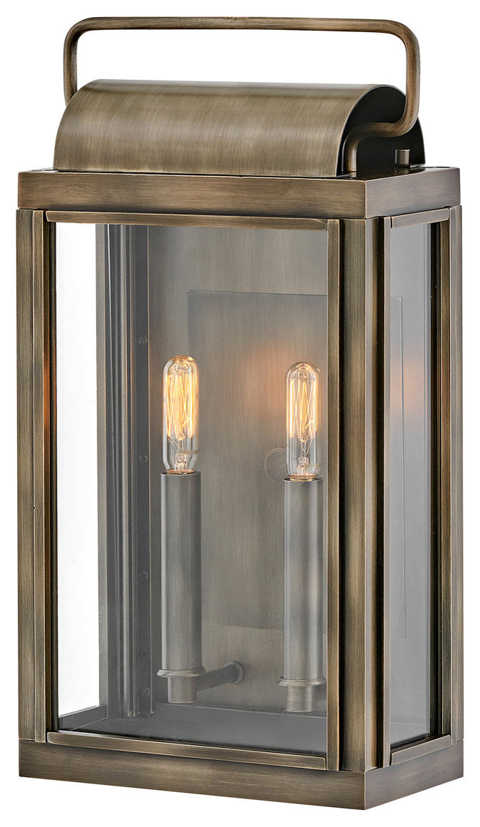 Sag Harbor Medium Wall Mount Lantern in Burnished Bronze - Transitional - Outdoor Wall Lights ...