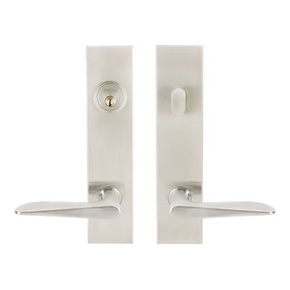 Ecco Lever, Tubular Entry, Single Cylinder, Left Hand, Satin Stainless ...