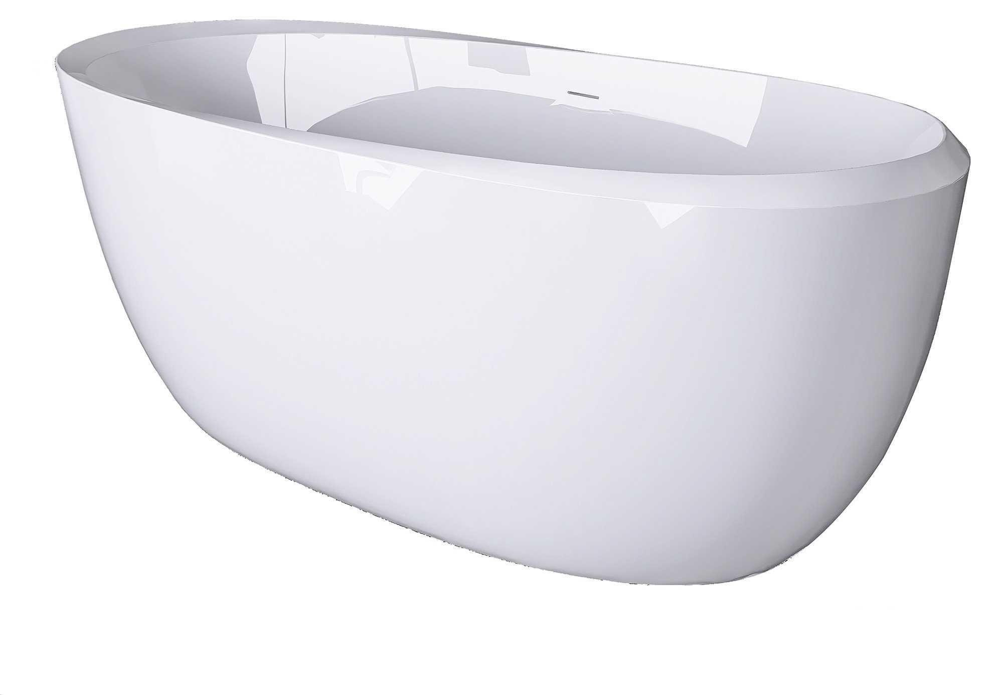 Acrylic Roll-Top Freestanding Flatbottom Soaking Bathtub - Contemporary ...