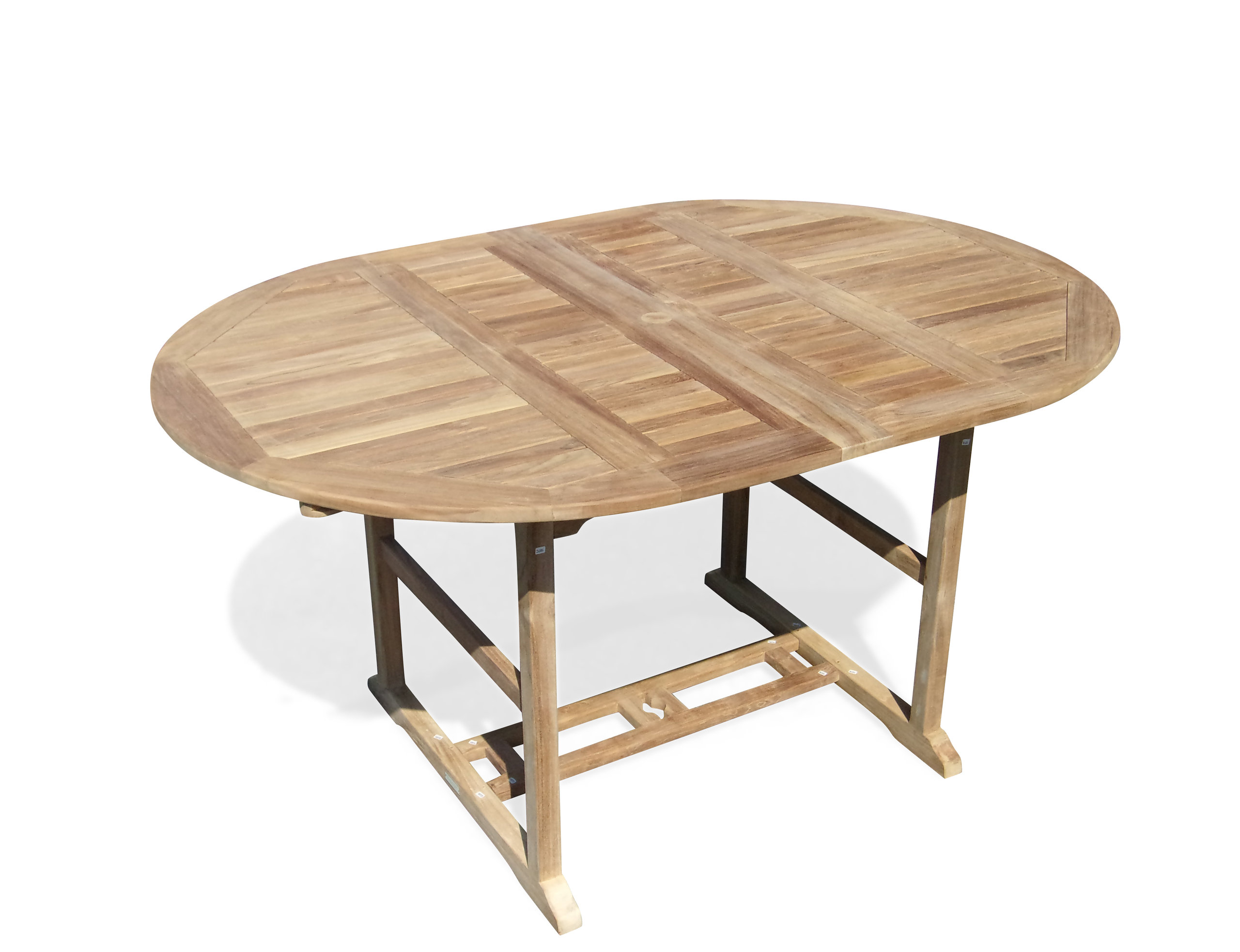 Teak 95x51"W Oval Counter Extension Table, 8-Swivel Chairs ...