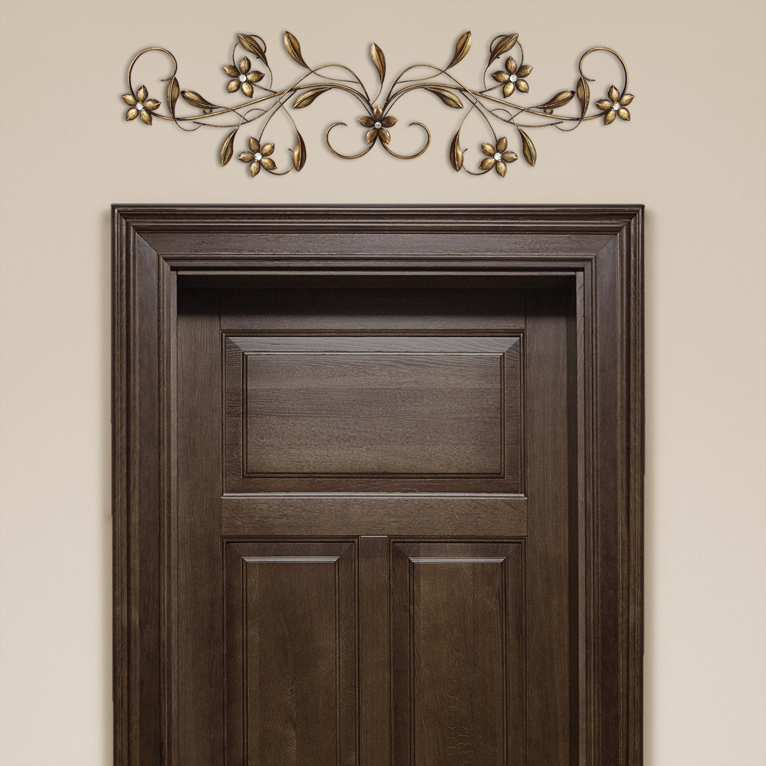 HomeRoots Antique Gold Metal Scroll Wall Decor - Contemporary - Metal ...