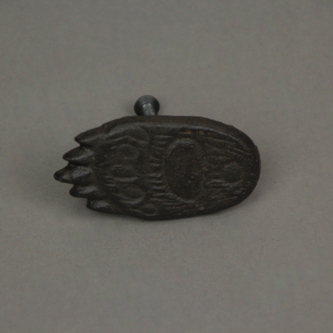 Set of 6 Cast Iron Animal Tracks Bear Paw Cabinet Knob Drawer Pulls ...