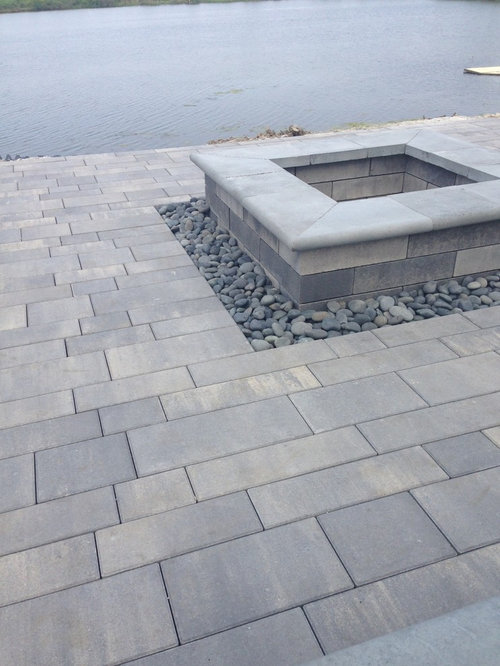 Here's a project we're working on with the new Unilock Lineo wall units ...