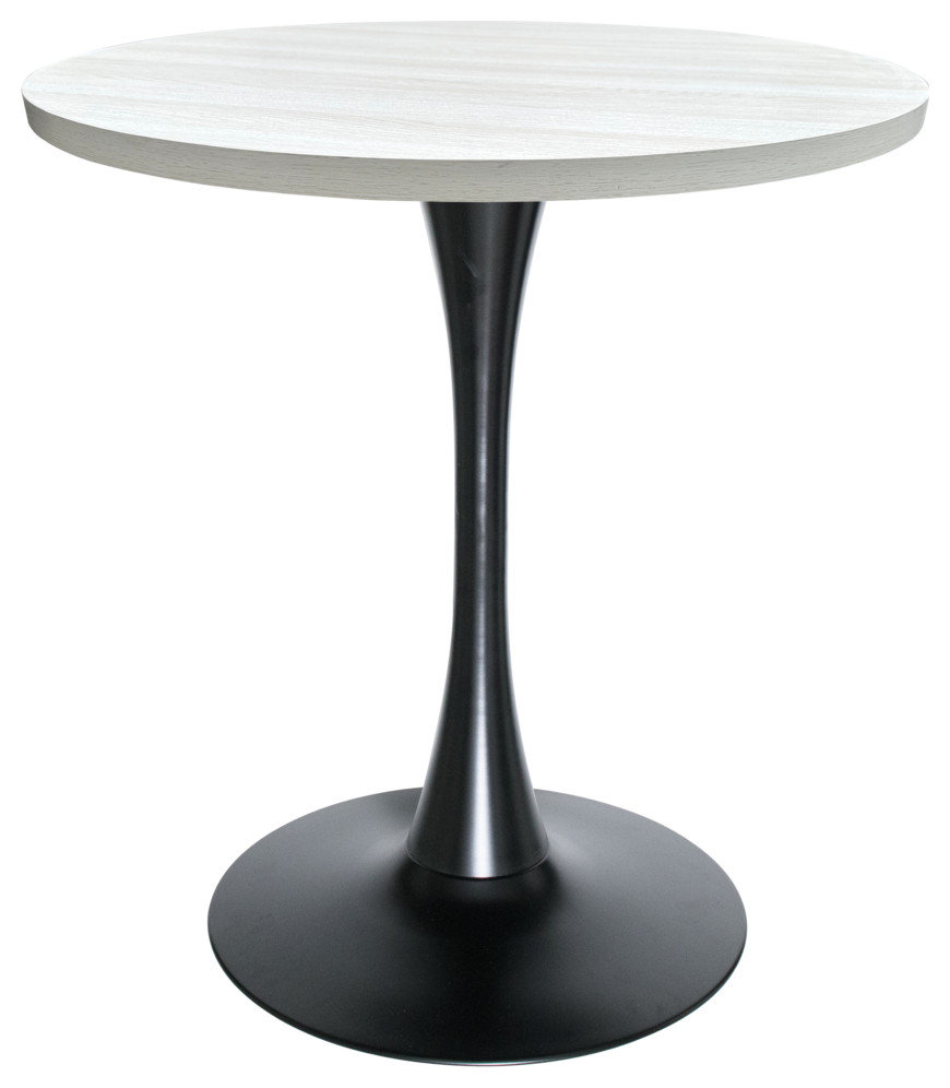 Bristol Dining table, Black Base with 27 Round Light Natural MDF top ...
