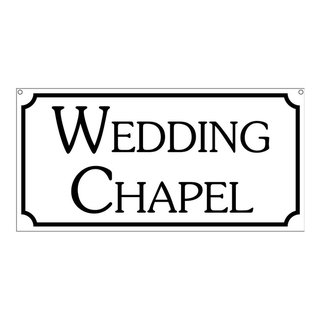 Wedding Chapel Sign, Aluminum TV Movie Film Cosplay, 6"x12 ...