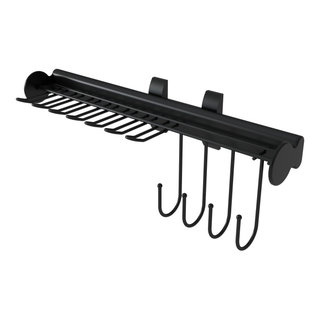 Pull Out Belt & Tie Rack Black, Set of 1 - Closet Organizers - by DEPOT ...