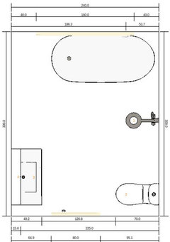 Main bathroom layout | Houzz AU