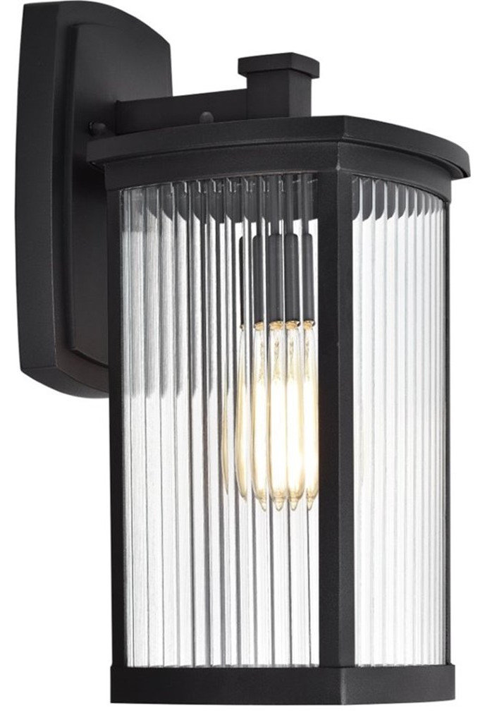 CHLOE Evie Transitional 1 Light Textured Black Outdoor Wall Sconce 14 ...