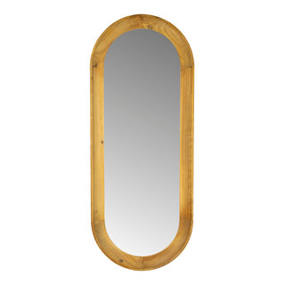 Oval Wood Framed Mirror - Transitional - Wall Mirrors - by First of a ...