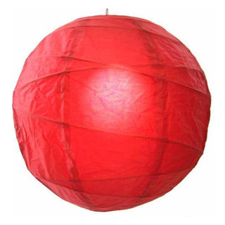 Delicious Red Globe Lantern, 12'' - Asian - Lighting Globes And Shades ...