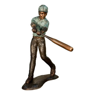 Varsity Baseball Batter, Design A - Traditional - Garden Statues And ...