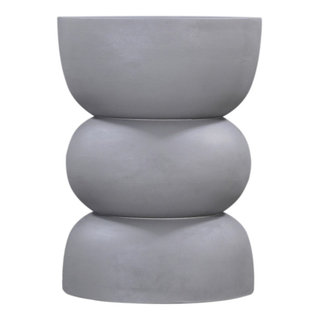 Haven Accent Table Gray Plaster - Transitional - Side Tables And End ...