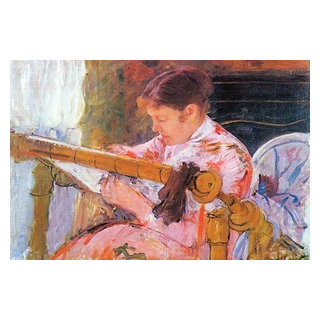 Lydia at the Cord Framework, 12" x 18" - Traditional - Prints And ...