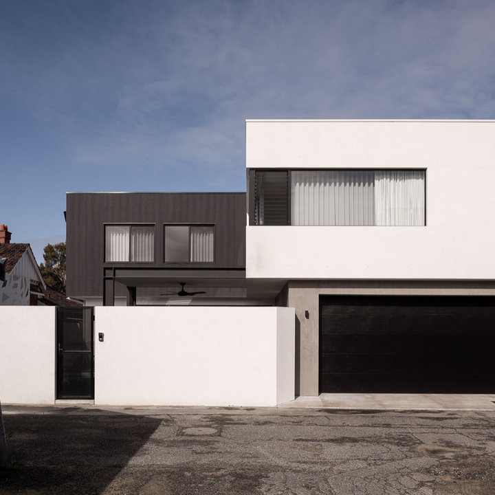 75 Most Popular 75 Beautiful Exterior with a White Roof Ideas & Designs ...