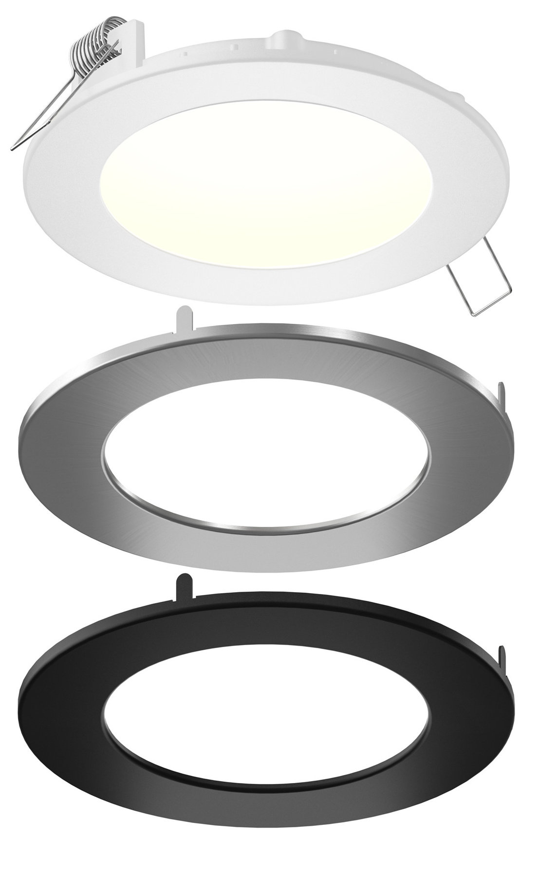 6" Round Color Changing LED Panel with Interchangeable Trim - Recessed ...