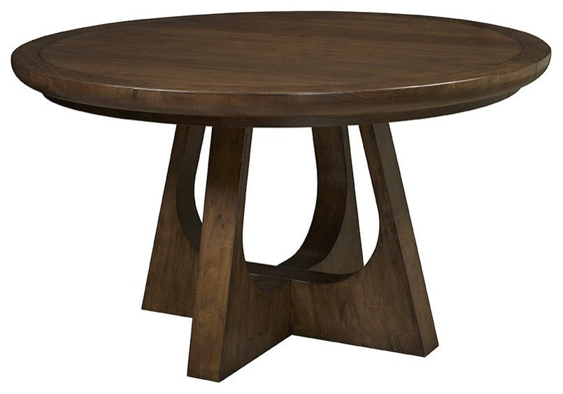 Manhattan Round Brown Dining Table - Transitional - Dining Tables - by ...