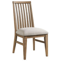 Landmark Side Chair With Slat Back, Weathered Oak, Set of 2 ...