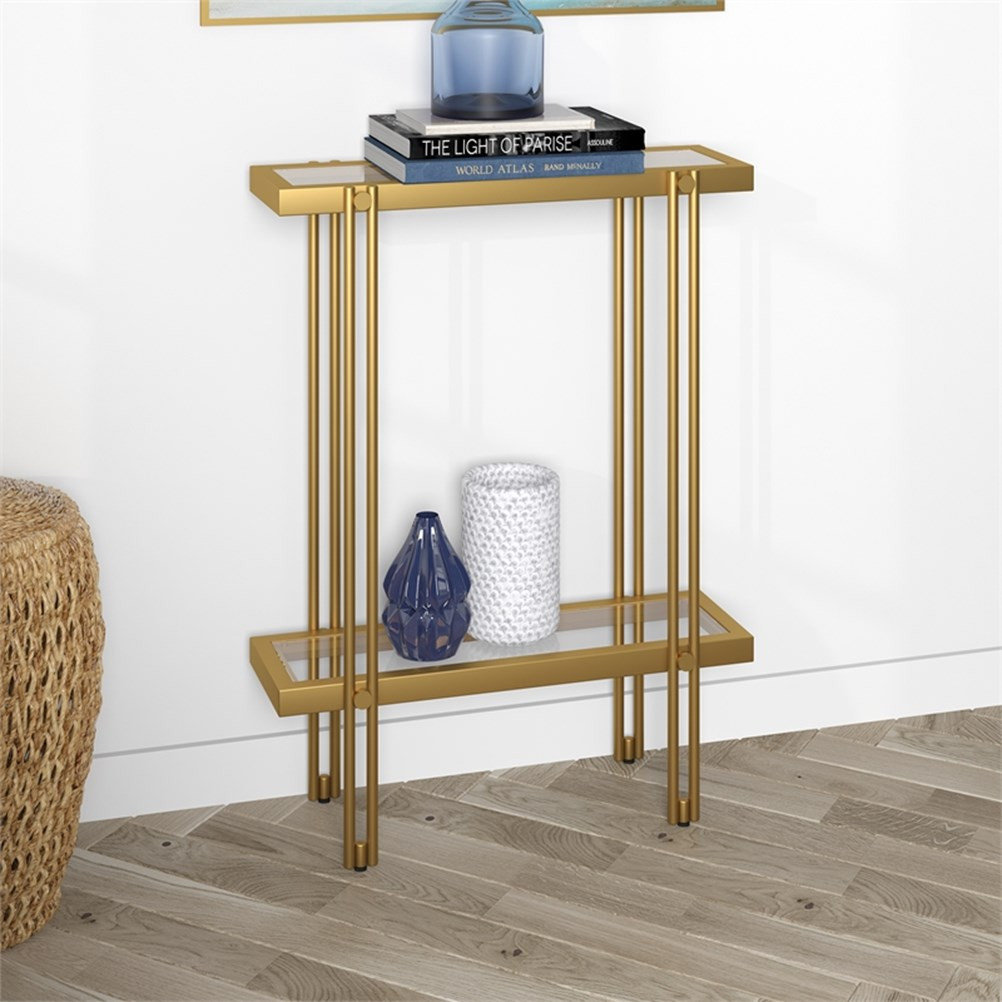 Henn&Hart 22" Gold Console Table - Contemporary - Console Tables - by ...