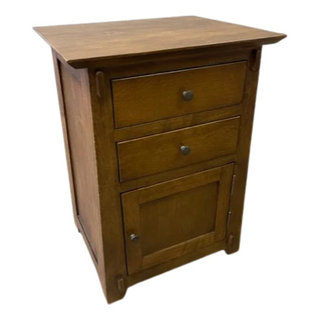 Mission Style Tapered Leg 2 Drawer Nightstand - Craftsman - Nightstands ...