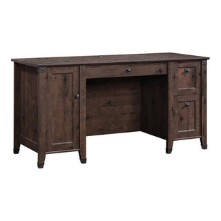 Sauder Carson Forge Engineered Wood Computer Desk in Washington Cherry ...