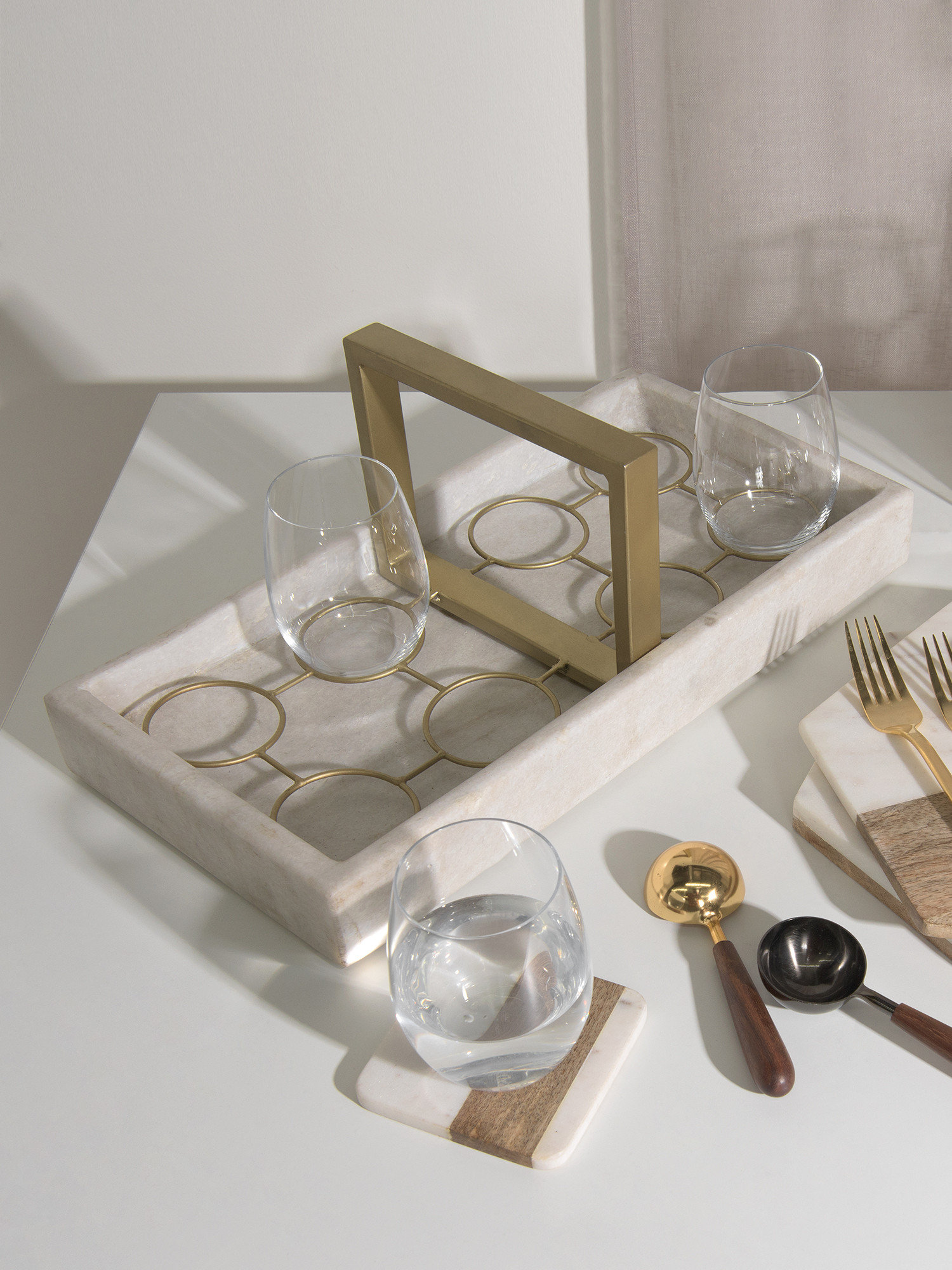 Modern Marble Tray, Gold Caddy - Traditional - Serving Trays - by Best ...