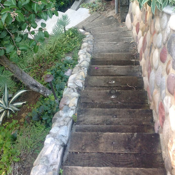 Railroad Tie Steps - Photos & Ideas | Houzz