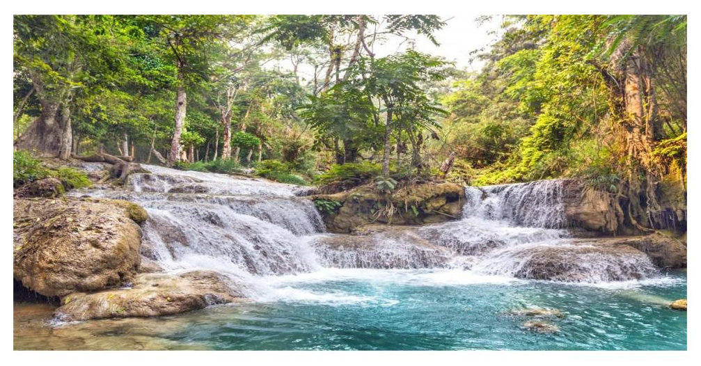 "Kuang Si Falls, Luang Prabang, Laos" Paper Print by Pangea Images, 26"x14", 32"x62" - Rustic ...