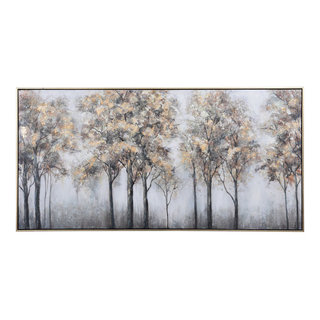 Plantation Trees Hand Painted Framed Canvas Art 60"Wx30"H2"D ...