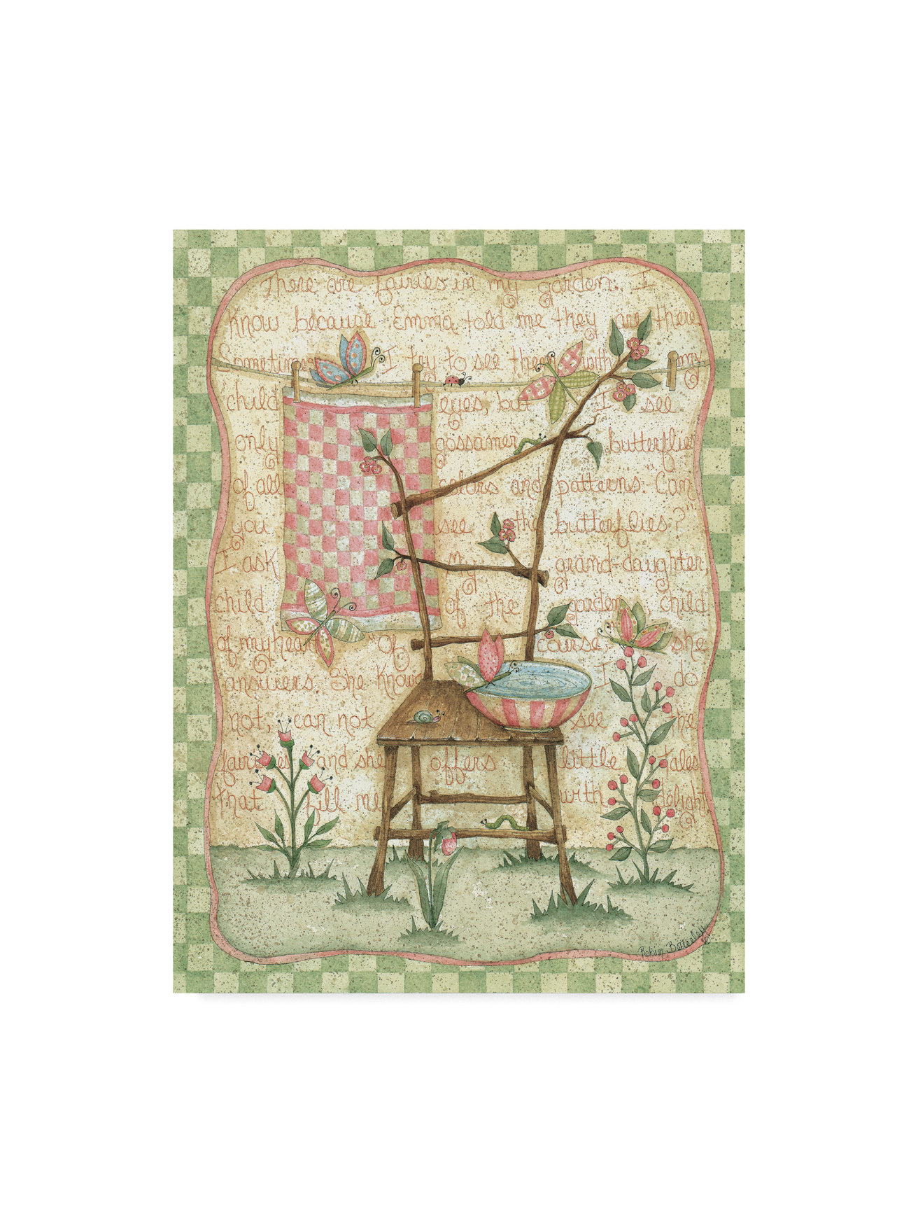 Robin Betterley 'Garden 2' Canvas Art, 24"x32" - Farmhouse - Prints And ...