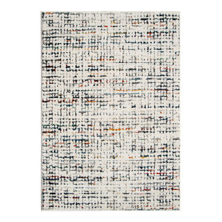 Orian Gemstone Ditto Cream Area Rug, 5'3" x 7'6" - Contemporary - Area ...