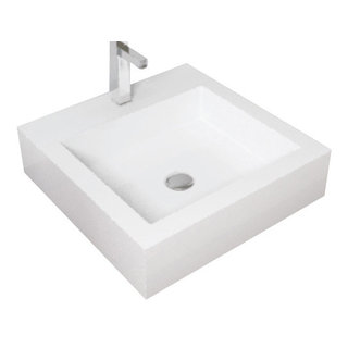 Badeloft Stone Resin Countertop Sink, Small - Modern - Bathroom Sinks ...