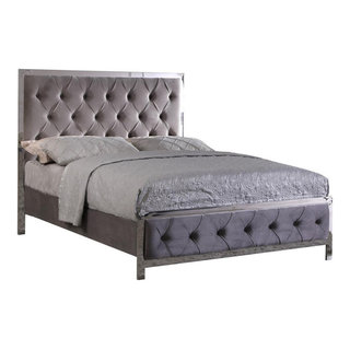 Emory Upholstered Bed - Transitional - Panel Beds - by BisonOffice | Houzz