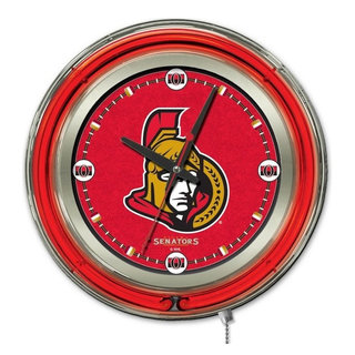 Ottawa Senators Neon Clock - Contemporary - Wall Clocks - by Bison ...
