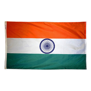 India, 5'x8' Nylon Flag - Traditional - Flags And Flagpoles - by ...