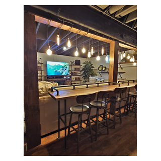 Industrial Urban Loft Basement - Industrial - Basement - Philadelphia ...