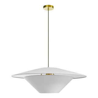 1-Light White Modern Pendant - Contemporary - Pendant Lighting - by ...