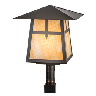 20 Square Stillwater Cross Mission Post Mount - Craftsman - Post Lights ...