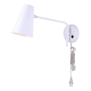 Canarm Orli 1 Light Wall Light, Matte White - Transitional - Wall ...