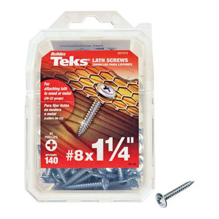 Teks 21512 Truss-Head Phillips Sharp-Point Lath Screws, #8x1-1/4", 140-Count - Nails Screws And ...