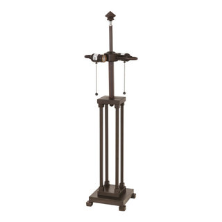 32" High Column Mission 2 Light Table Base - Traditional - Lamp Bases ...