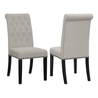 Alana Upholstered Tufted Side Chairs With Nailhead Trim, Set of 2 Side ...