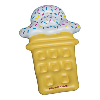 72" Inflatable Ice Cream Cone Swimming Pool Lounge Raft - Modern - Pool ...