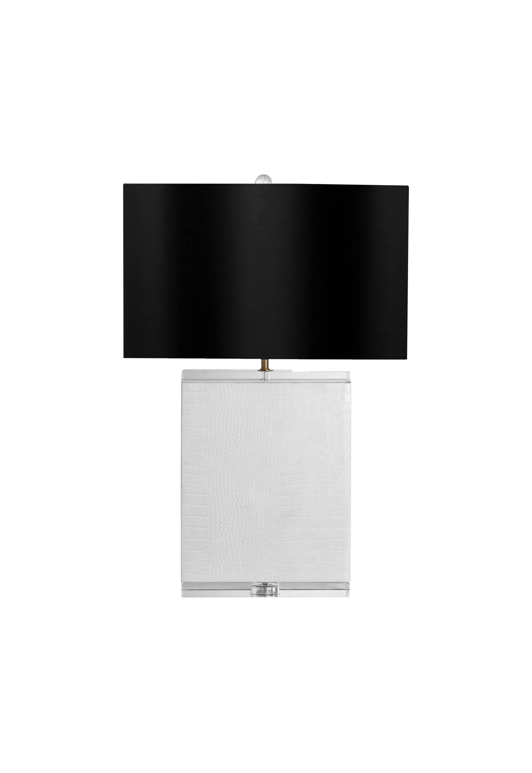 Crystal 29" Table Lamp, White/Black, 18x10x28.5 inches - Transitional ...