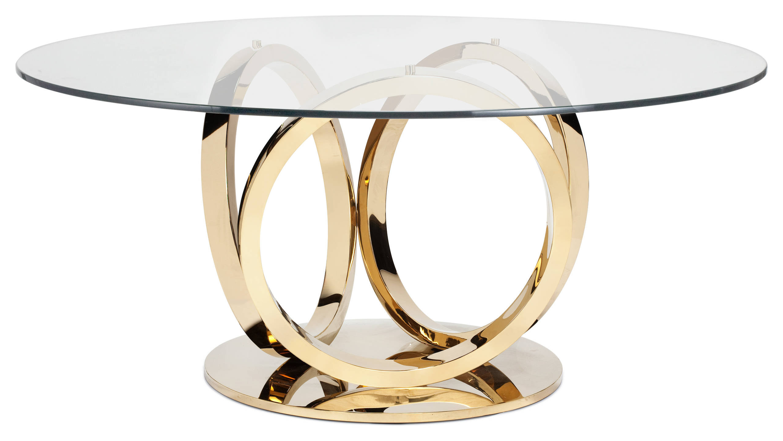 Geo Dining Table, Polished Stainless Steel - Contemporary - Dining ...