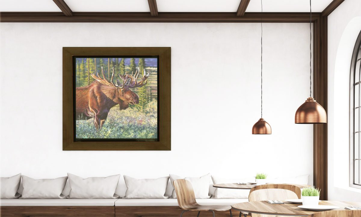 "Moose" Canvas Print, 24"x24" Canvas Print - Rustic - Prints And ...
