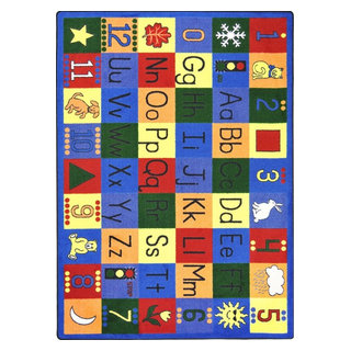 Kid Essentials, Early Childhood Around the Block Rug, 5'4" x 7'8 ...