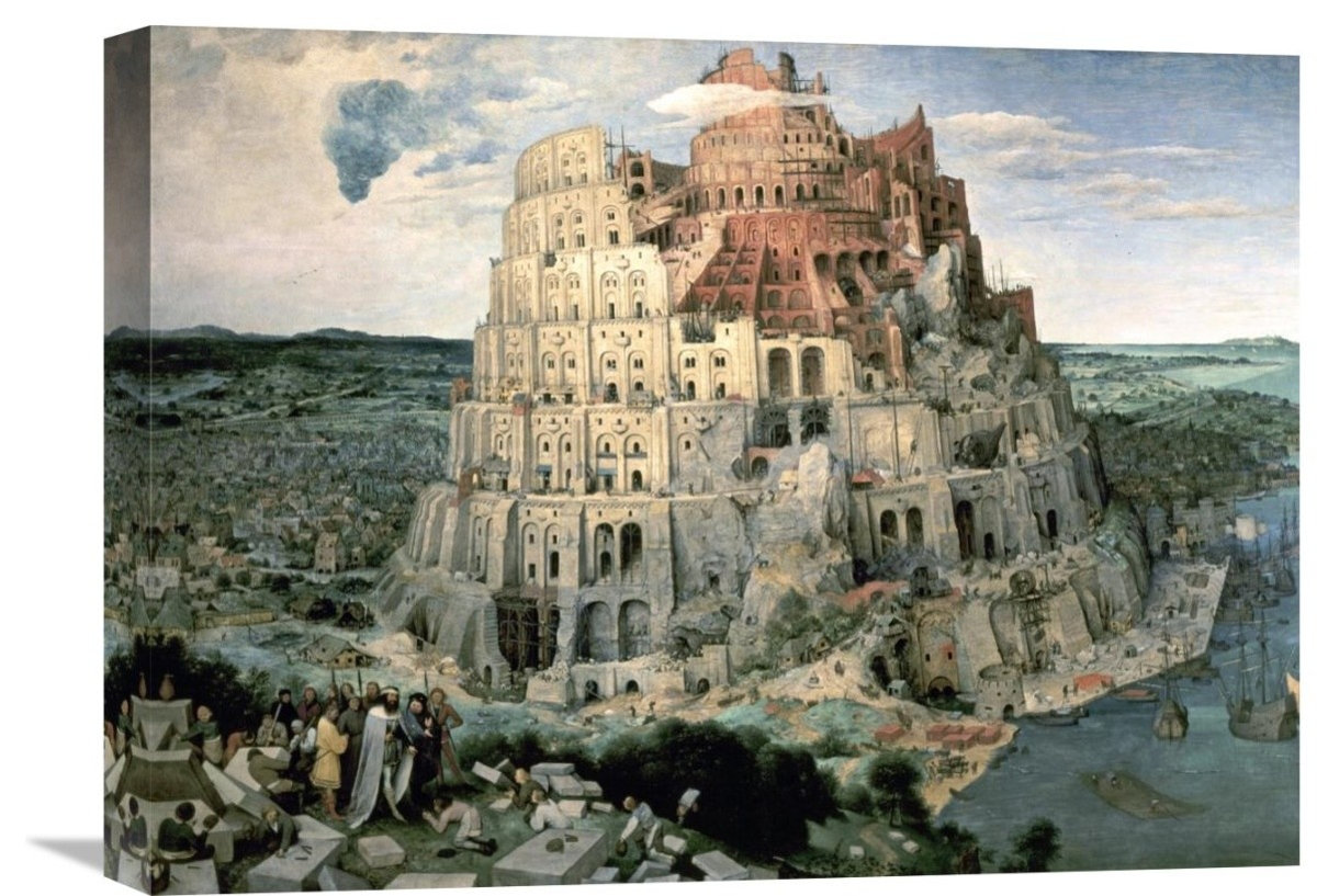 "Tower of Babel" Artwork, 16" x 11", 22" x 16.258" - Traditional ...