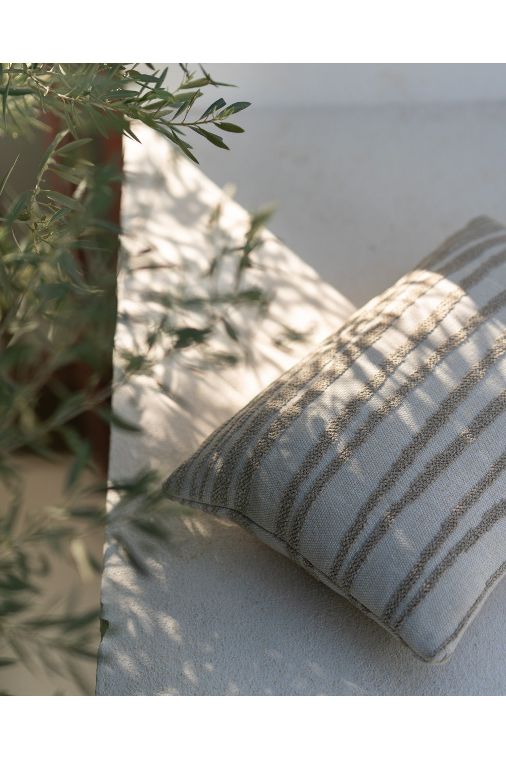 Printed Outdoor Cushions (2) | OROA White - Transitional - Outdoor ...