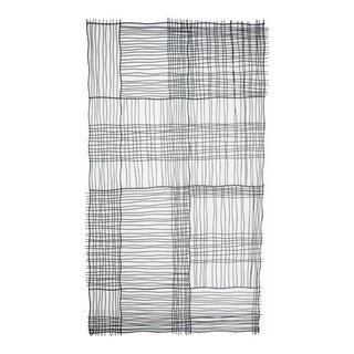 40 Inches Grid Design Rectangular Metal Wall Decor, Black - Industrial ...