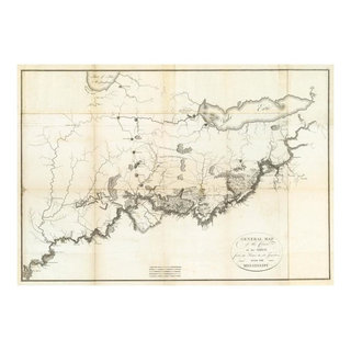 "General Map of the Course of the Ohio, 1796" Paper Art, 32"x23", 32 ...